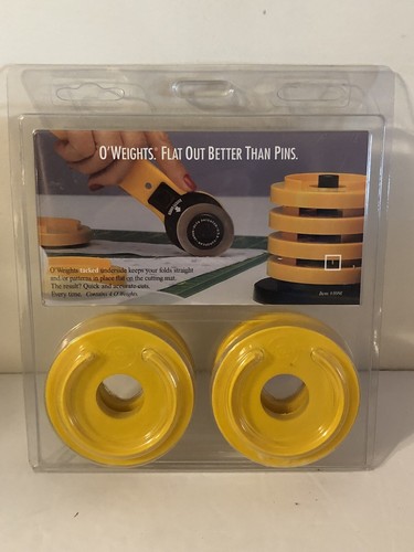 Olfa O-Weights Fabric Pattern Weights Yellow Quilting Sewing 8991 OW-1 ...