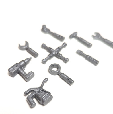 Lego Minifigure Silver Mechanic Tools Set 11402: Wrench Drill ...