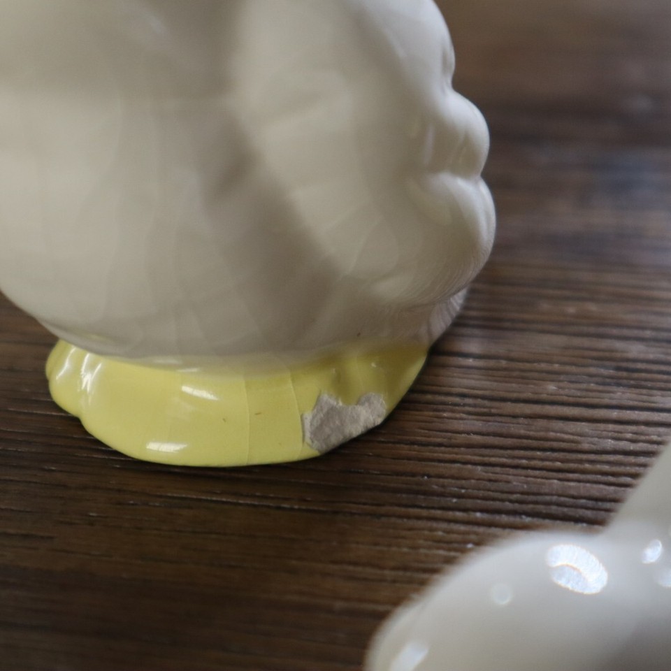 2 White Geese Figurines Glossy Ceramic Vintage Duck Goose Farm Decor | eBay