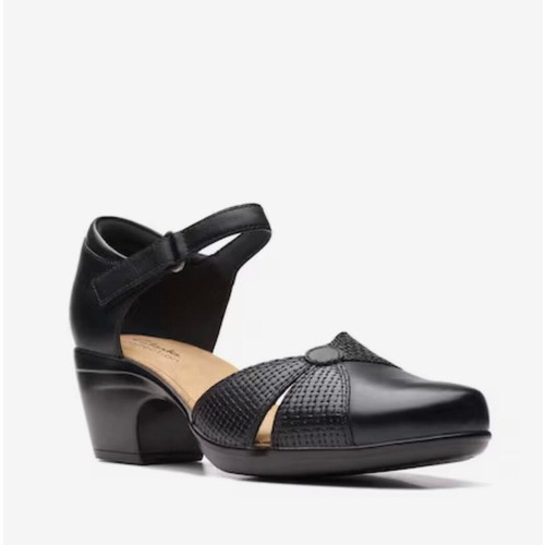 Clark’s Woman Black Leather Pumps Emily Rae Sandal, Size 11M | eBay