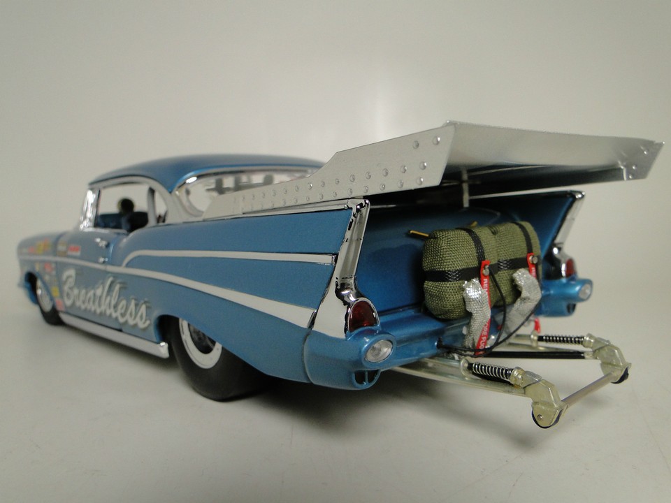 57 Chevy 55 Chevrolet Hot Rod Race Car Classic Custom Built Metal ...