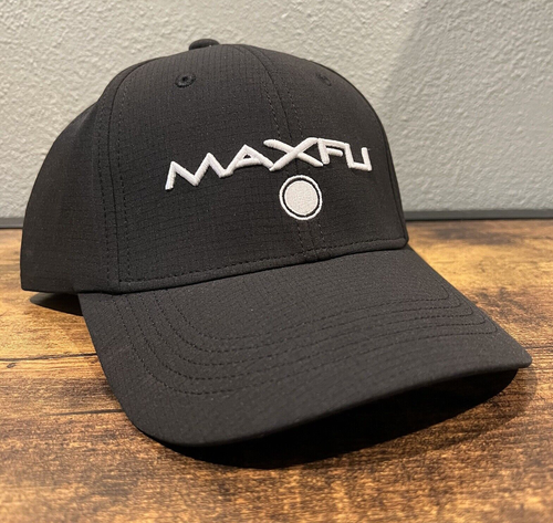 Maxfli 3D Logo Golf Hat Cap Adjustable Black Sportswear Spellout ...