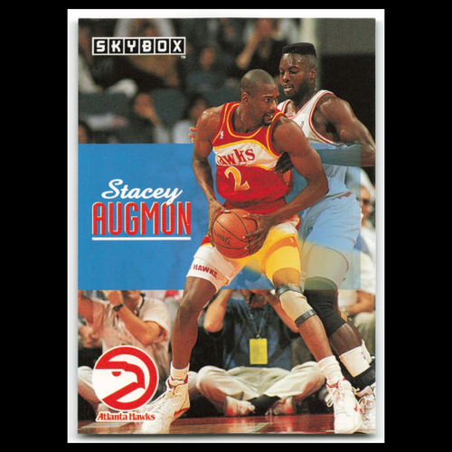 Stacey Augmon Rookie #1 1992 SkyBox Atlanta Hawks Basketball Card NBA ...