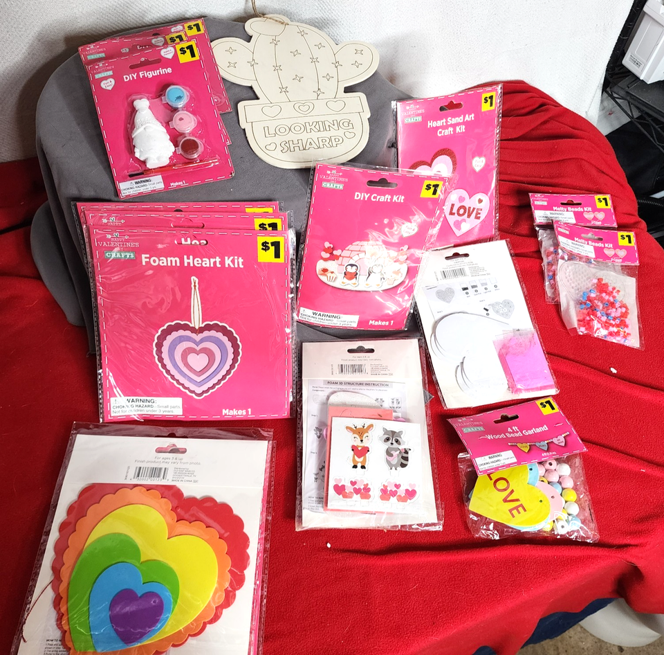 Popshelf Case of 16 DIY Assorted Valentine's Day Craft Kits | eBay