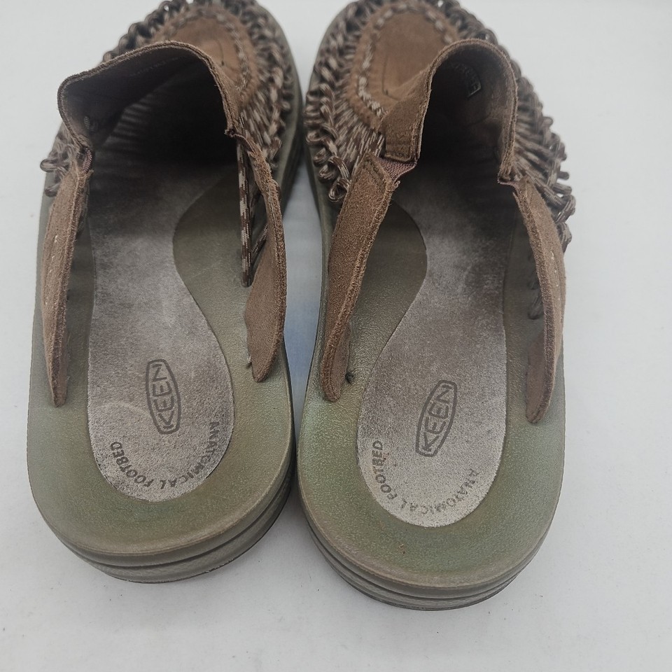 Keen Uneek Slide Sandals Mens 13 Brown Slip-On Cord Rope Weave Outdoor ...