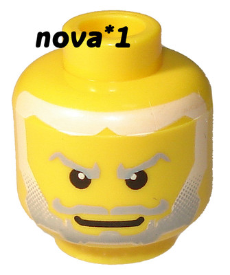 LEGO MALE HEAD GREY BEARD MINIFIGURE NEW | eBay