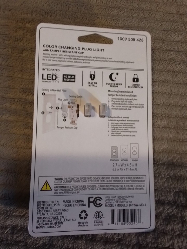 Color Changing Plug Light LED | eBay