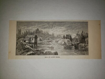 Goose Creek Virginia Mill 1877 HW Sketch Print RARE! | eBay