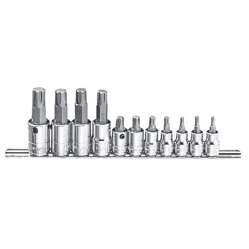 Genius Tools 11 Piece 3/8" & 1/2" Dr. Ribe Bit Socket Set - BS-3411S ...