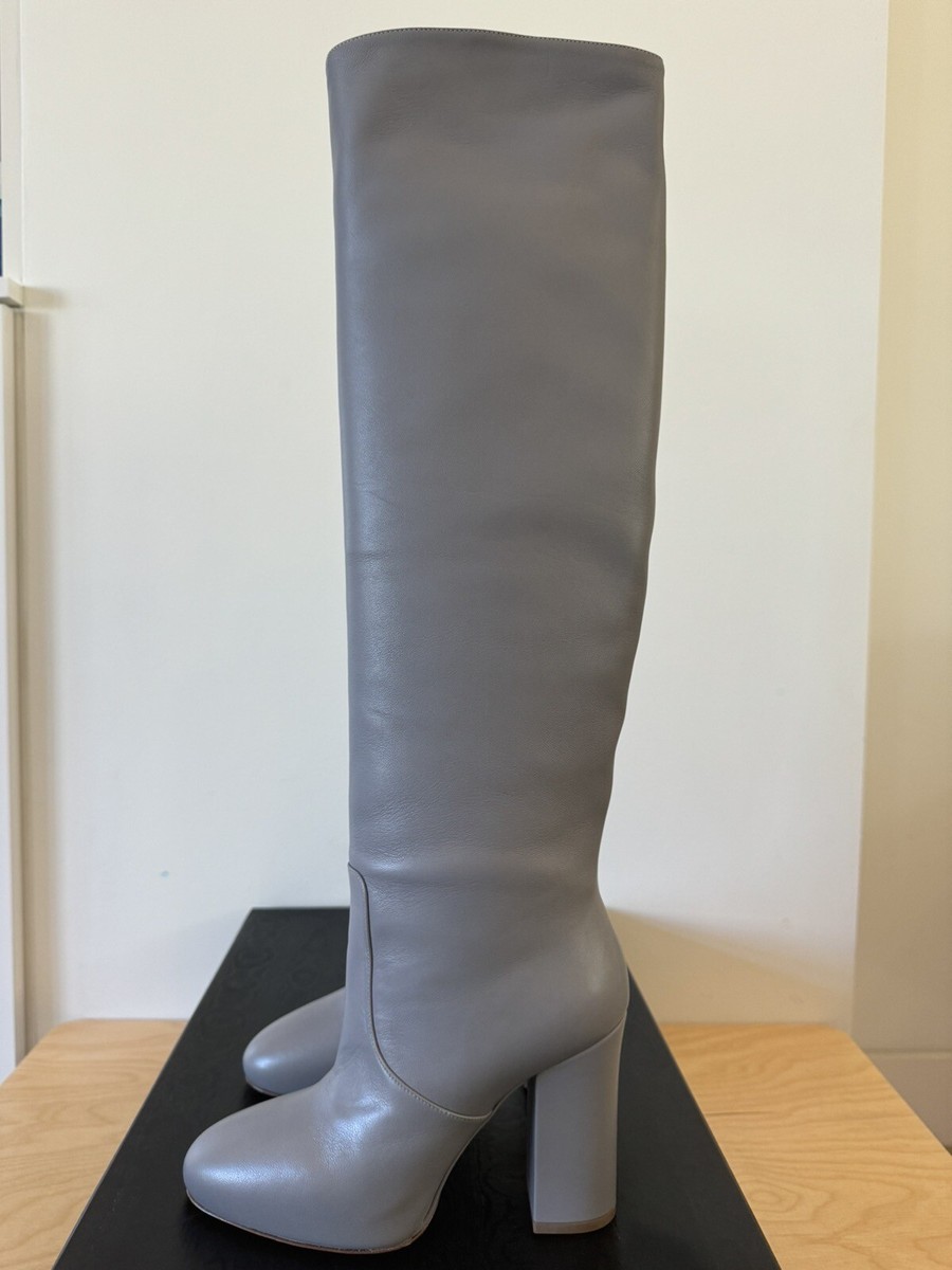 Dries Van Noten Leather Gray Tall Boots Size Women's US7 | eBay Dries Van Noten Leather Gray Tall Boots Size Women's US7 | eBay