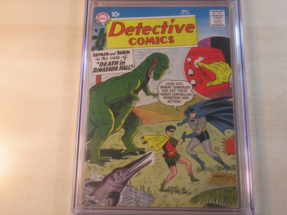 DETECTIVE COMICS #255 BATMAN DINOSAUR COVER DC 1958 CGC 8.0 ONLY 9 ...