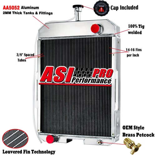 4-Rows Radiator For Case IH 806 826 856 1026 1206 1256 391931R91 ...