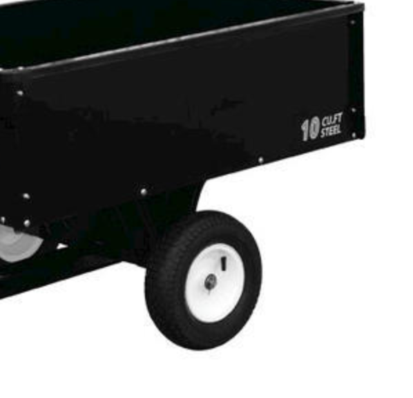 Steel Tow Behind Utility Dump Cart Tractor ATV Garden Lawn Hauling ...