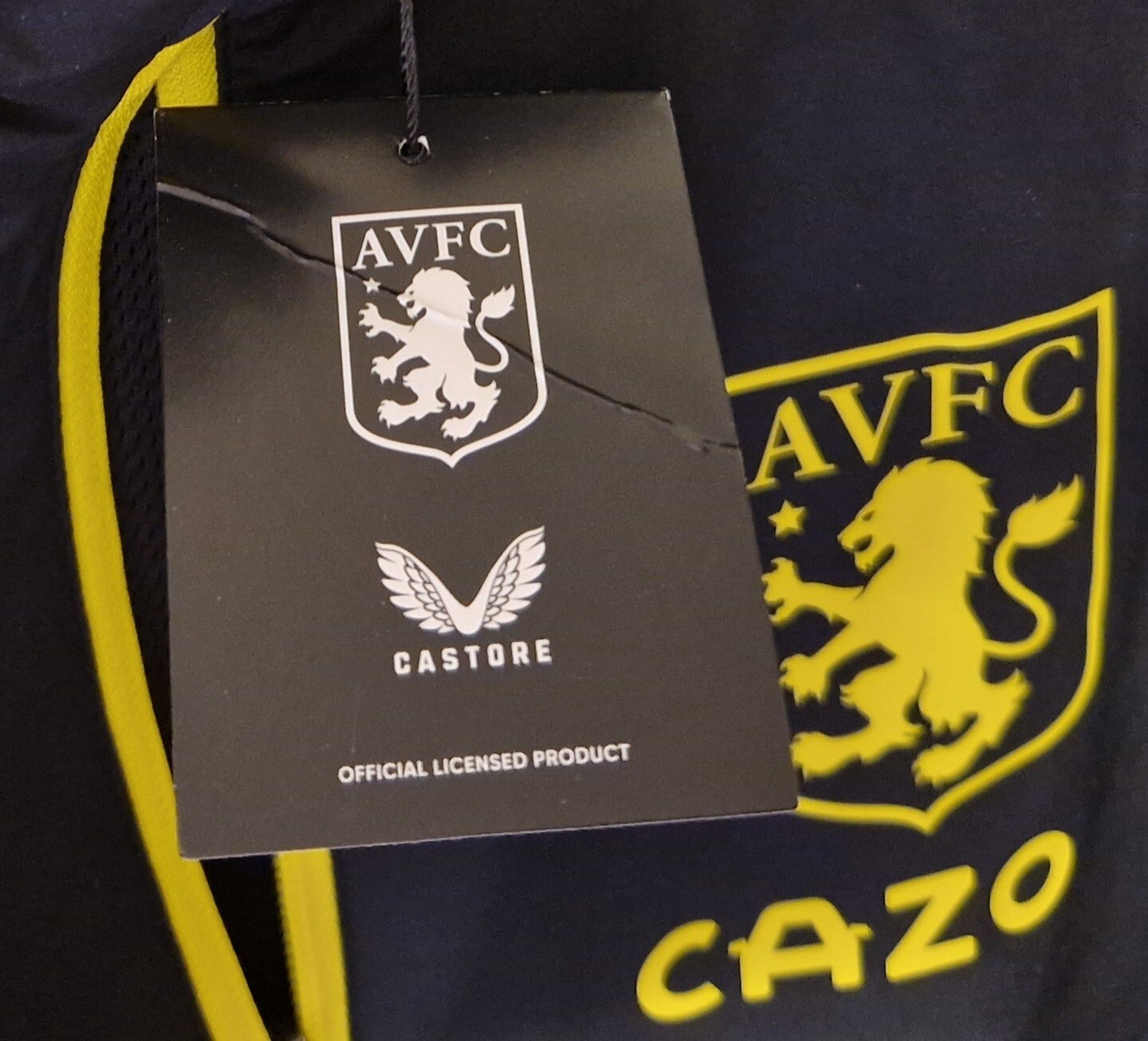 ASTON VILLA FOOTBALL CLUB FC BLACK YELLOW UNISEX JACKET AVFC VILLANS ...