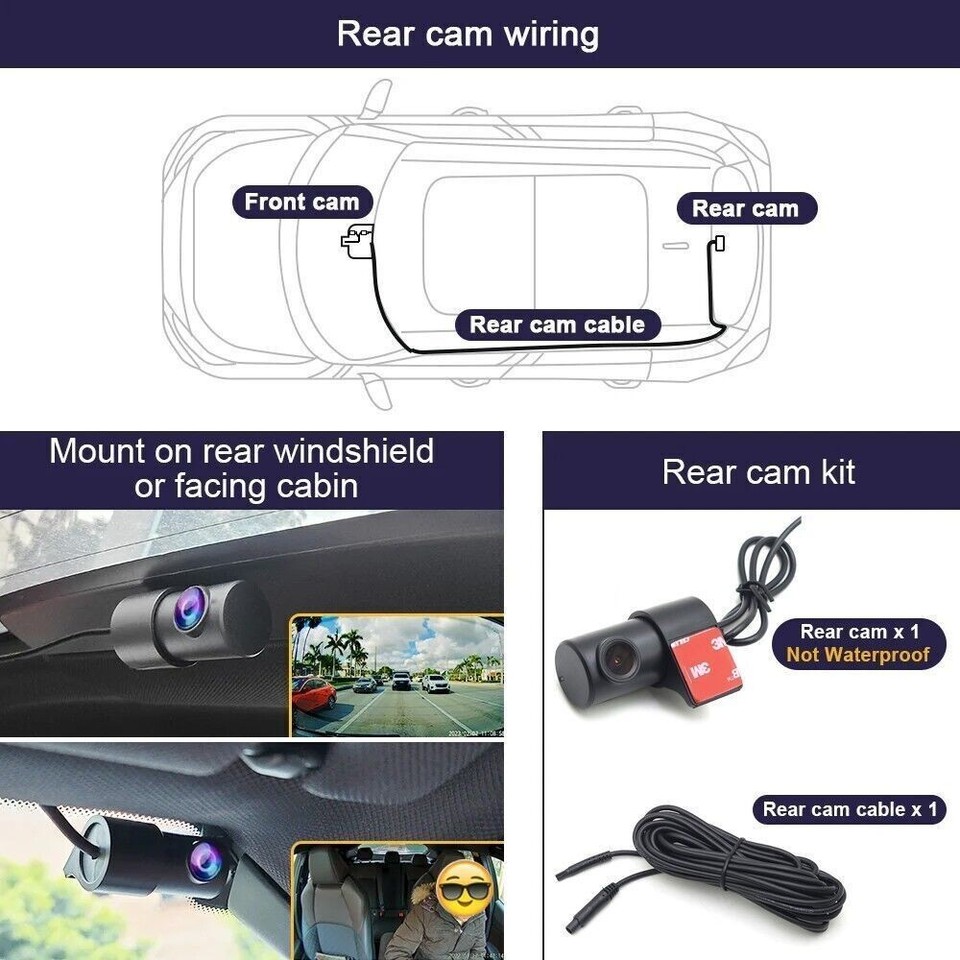 4K Wifi DVR Dash Cam Camera for Mercedes Benz MB E Class W213 S213 GLC ...