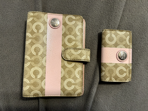 Coach leather notebook/passport holder and key holder | eBay