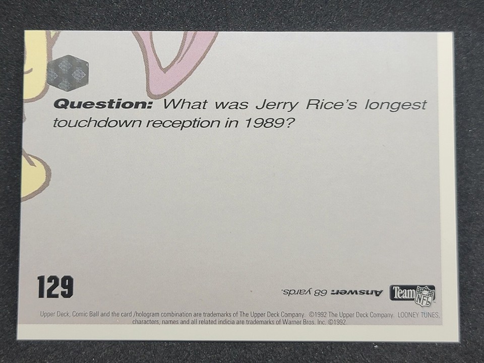 1992 Upper Deck Comic Ball 4 #129 Repeat Defender Lawrence Taylor ...