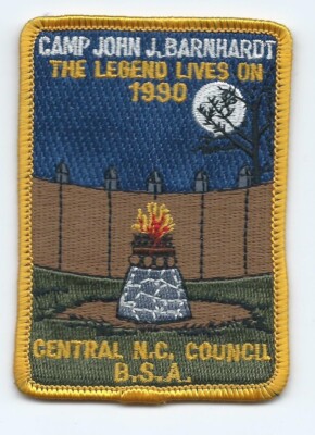 1990 Camp John J. Barnhardt Cub Dad Day Patch, Central NC Council | eBay