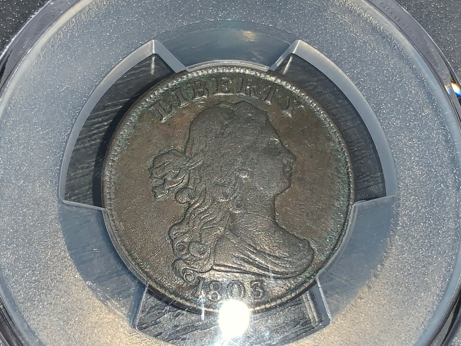 1803 Draped Bust Half Cent PCGS VF Details Cleaned US 1/2C United ...