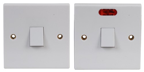 Electric Switch Double Pole 20A WHITE Electrical Fitting with or ...