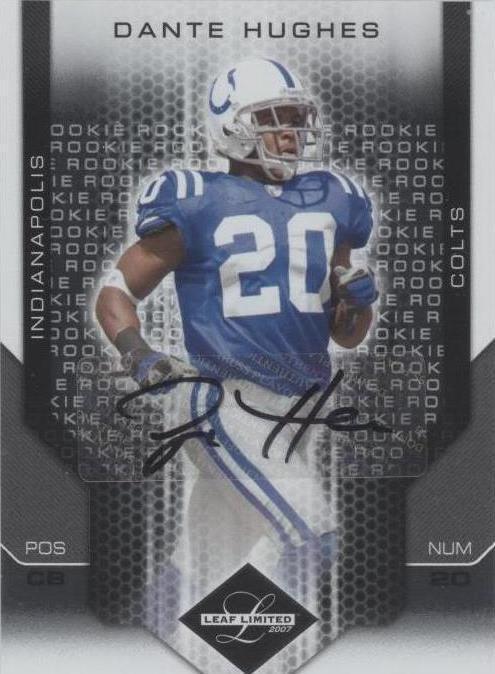 2007 Leaf Limited - Rookie Dante Hughes #282 /299 (AU, RC) for sale ...
