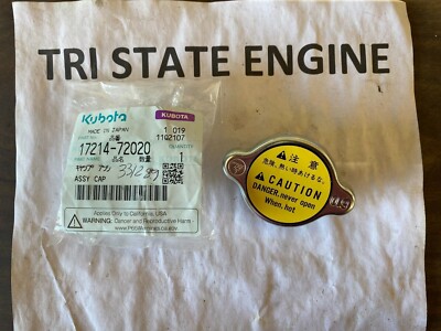 NEW GENUINE OEM KUBOTA RADIATOR CAP PART # 17214-72020 D1005 D1105 D722 ...