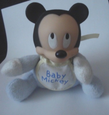 Vintage Disney Baby Blue Mickey Mouse Vinyl Head 5" | eBay