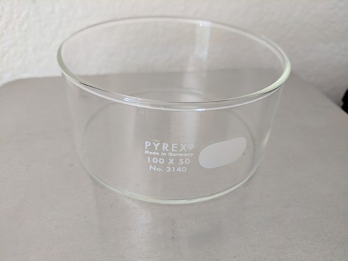 Corning Pyrex Glass 100mm X 50mm Crystallizing Dish 325ml Capacity 3140 ...