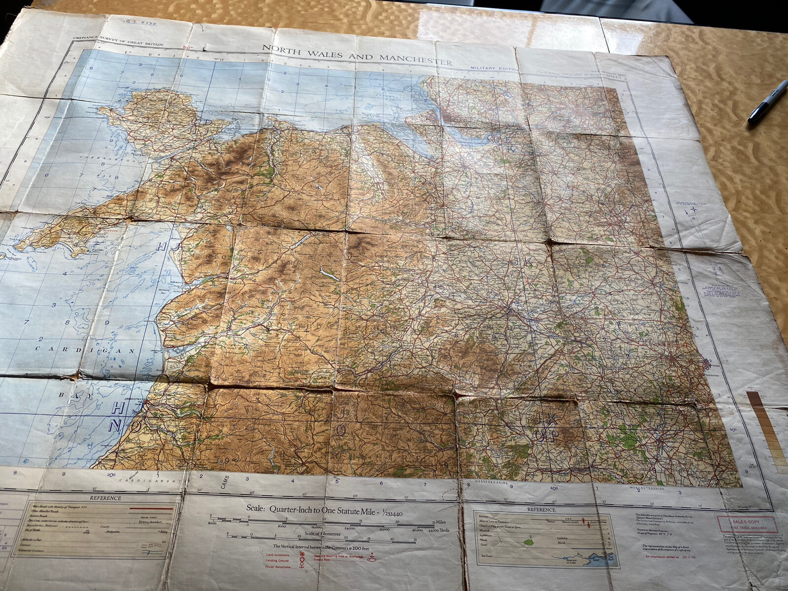 1940 Vintage Military Map War Edition North Wales Manchester | eBay UK