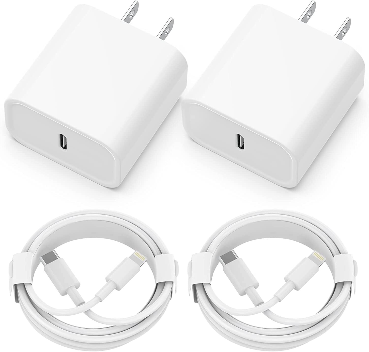 2-Pack Super Fast Charger Type C For iPhone 14 13 12 11 Pro Max Xs XR 8 ...