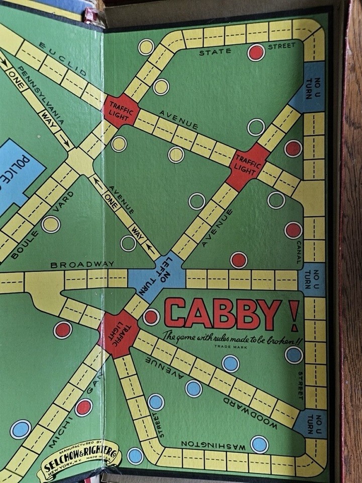 Cabby! Selchow & Righter Co. Vintage 1938 Board Game CABBY *NOT ...