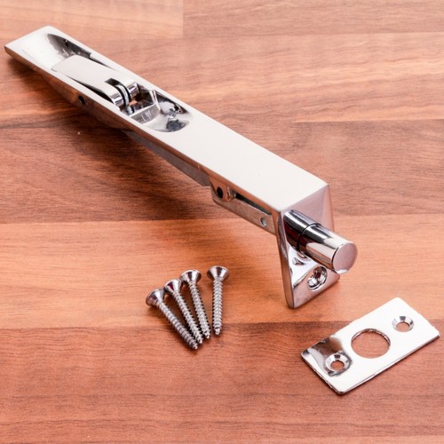 FLUSH DOOR BOLT Lever Action 6" Locks Chrome French Slide/Double Latch ...