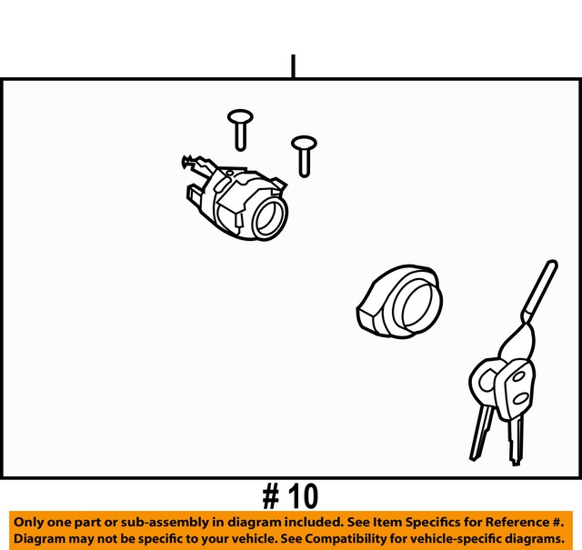 Hyundai OEM 11-14 Sonata Steering Column-ignition Cylinder 819003SA00 ...