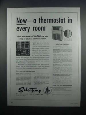 1954 Iron Fireman SelecTemp Central Heating System Ad | eBay