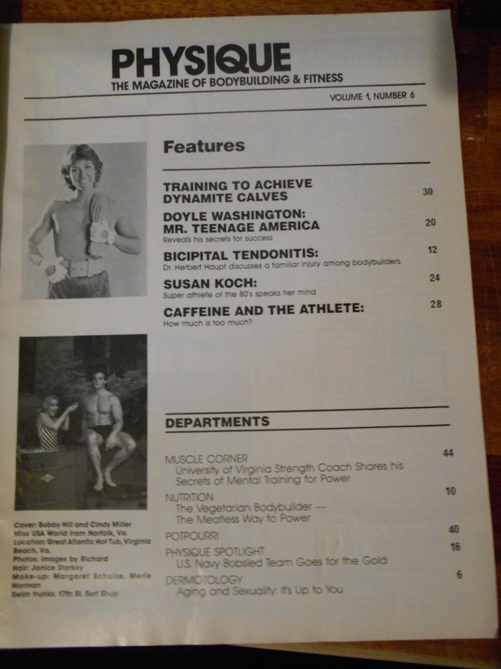 PHYSIQUE bodybuilding muscle ISSUE #6 magazine BOBBY HILL & CINDY ...