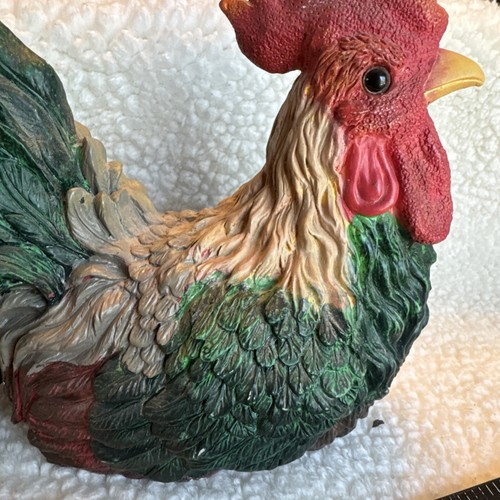Country Farm Chicken Alpha Rooster Figurine Large Statue Home Decor 10 ...