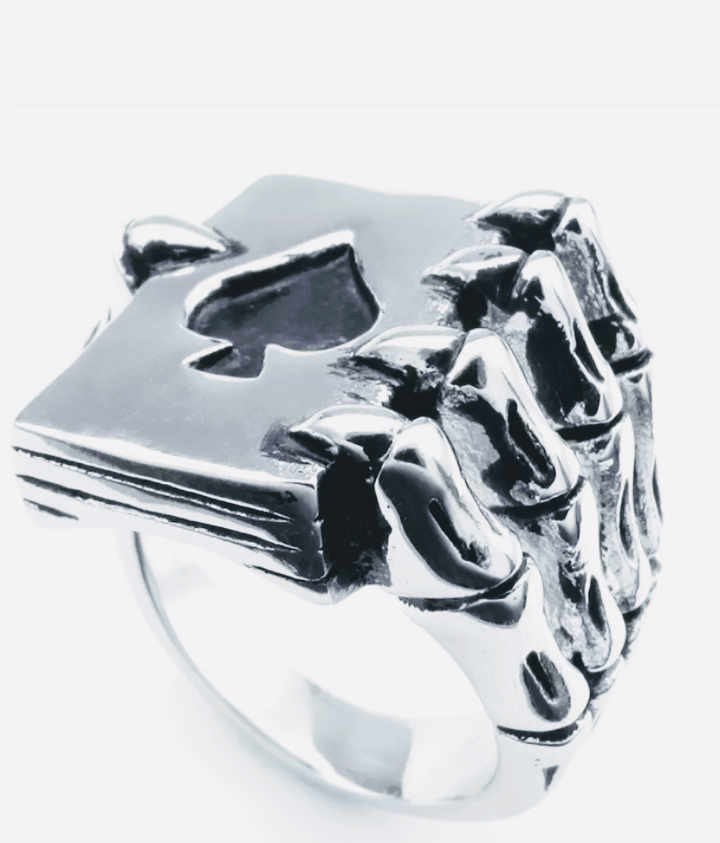 REMEMBER LEMMY ACE OF SPADES RING CLUTCHING THE ACE OF SPADES SALE! | eBay