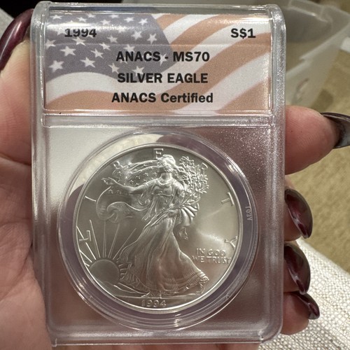 1994 U.S. Silver $1 Eagle MS70 ANACS Coin | eBay
