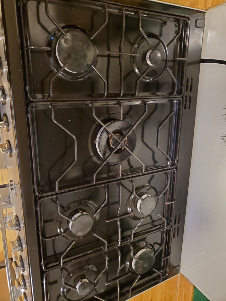 Flavel Milano 100cm Dual Fuel Range Cooker Silver with Chrome MLN10FRS ...