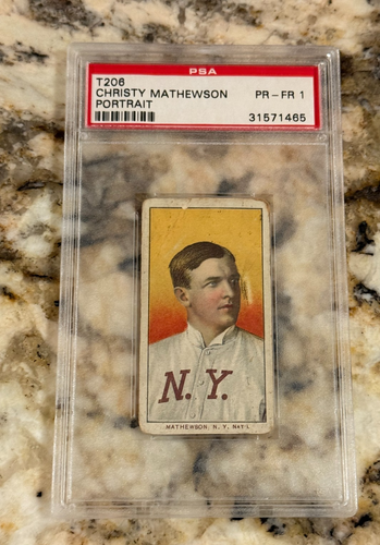 Christy Mathewson 1909 T206 Piedmont Portrait PSA 1 Centered Beautiful ...