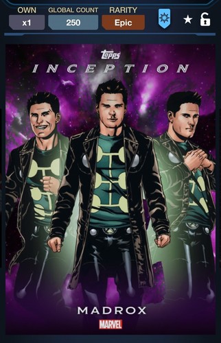Topps Marvel Collect Digital 2021 Inception MADROX Galaxy Motion 250cc ...
