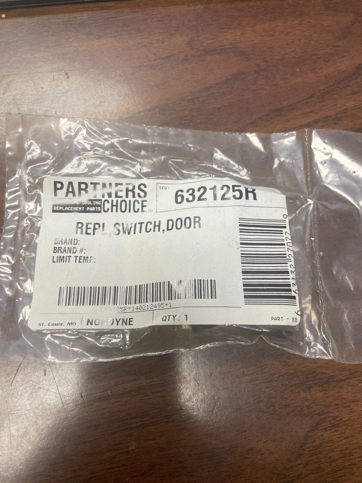NORDYNE 632125r Replacement Door Switch Replaces 63215 632319 for sale ...