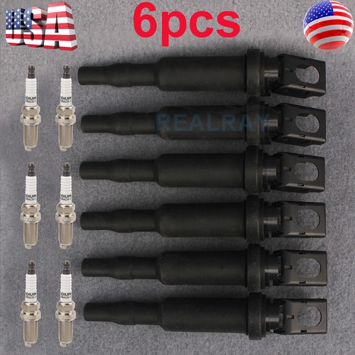6x Ignition Coils 0221504470 For BMW 128i 325i 328i Spark Plugs kit ...
