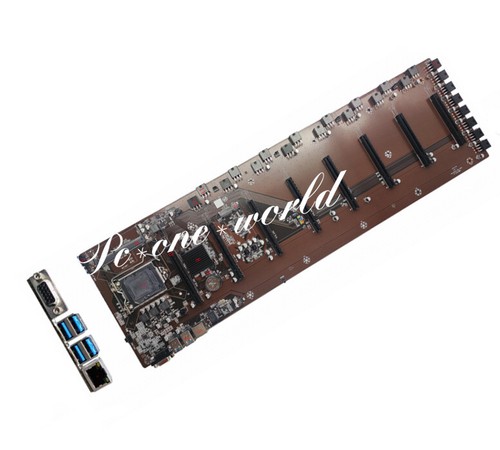BTC B85 Cryptocurrency Mining Machine Motherboard CPU Set 8 PCI Slot ...