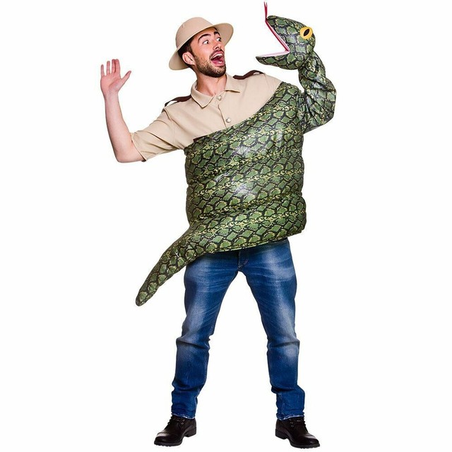 Adults Snake Fancy Dress Costume Anaconda Boa Constrictor Animal ...