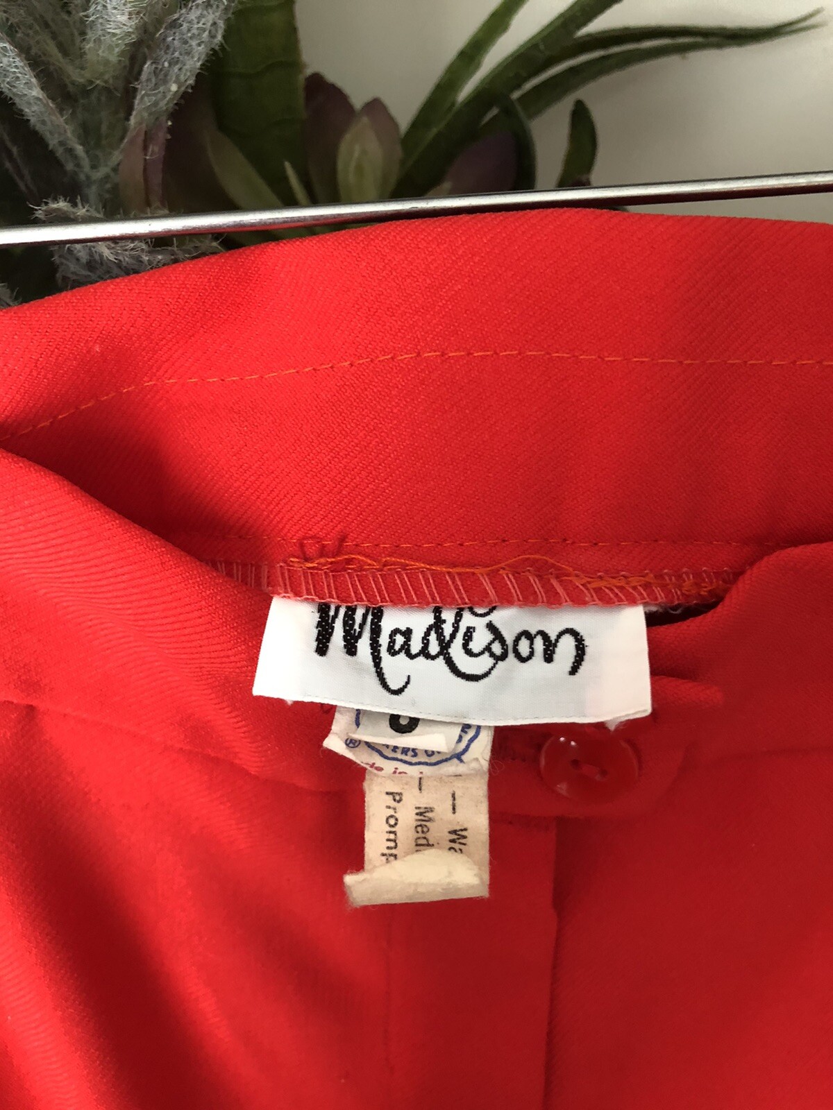 Vintage 70’s 60’s Madison red pleated pants slacks - Gem