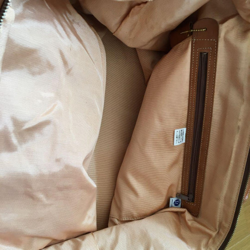 Porter Caster Unisex Leather Boston Bag Brown Nylon Excellent limited ...