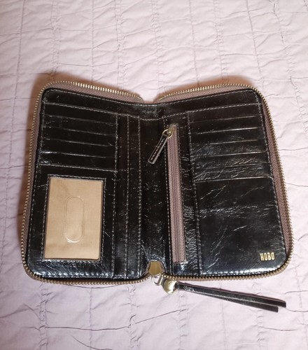 Hobo Rave Black Leather Zip Around Wallet | eBay