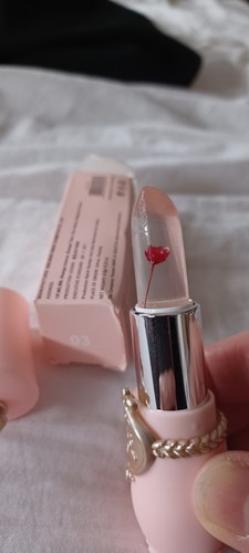 FIRSTFLY GOLD FOIL FLOWER COLOR CHANGING LIPSTICK 03 3.5g/0.12oz OPEN ...