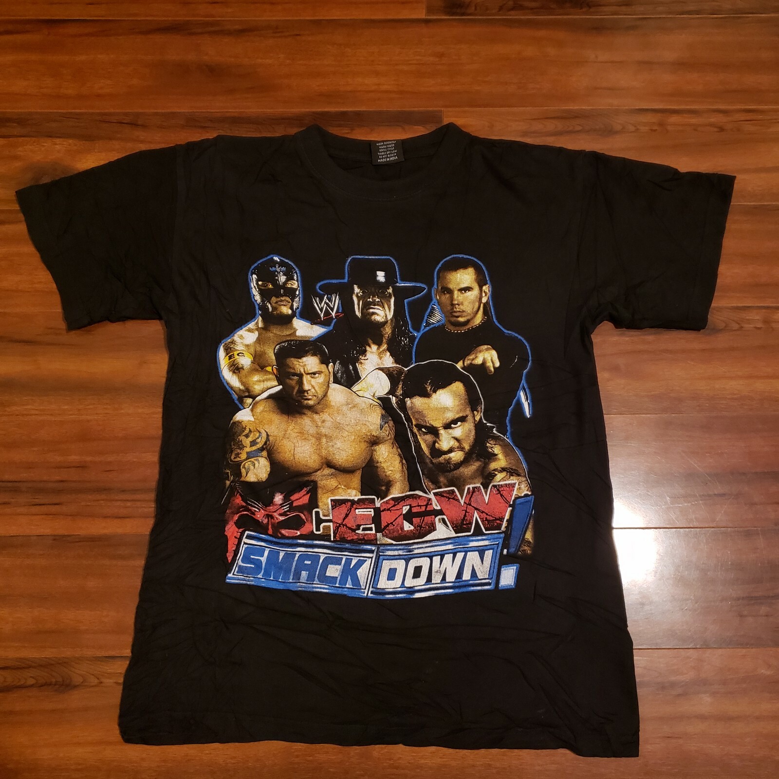 Vintage WWE ECW Smack Down Double Sided shirt Black Size Medium | eBay